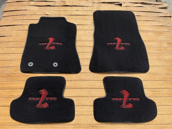 For Mustang SHELBY GT 500 Floor Mats Carpet Black 4 Pcs 2015 2023 With Snap Etsy