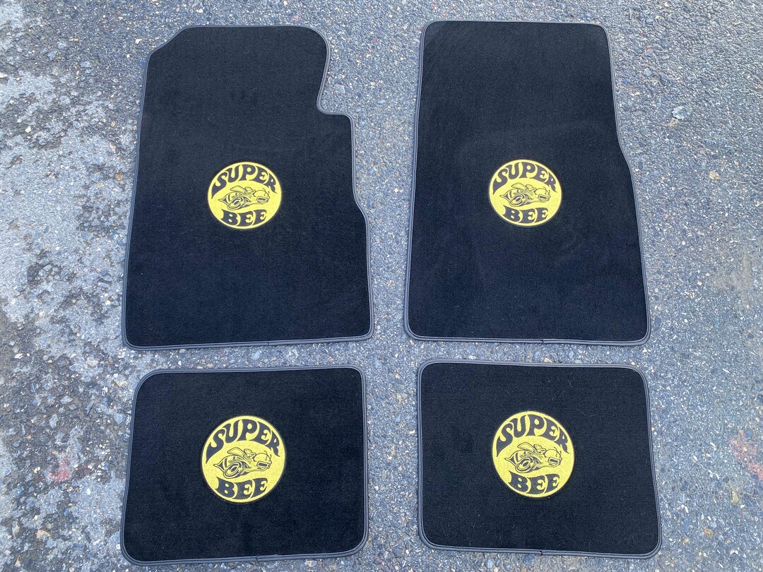 Plymouth Road Runner Super Bee Floor Mats: Black 4 Speed Manual (1968 ...