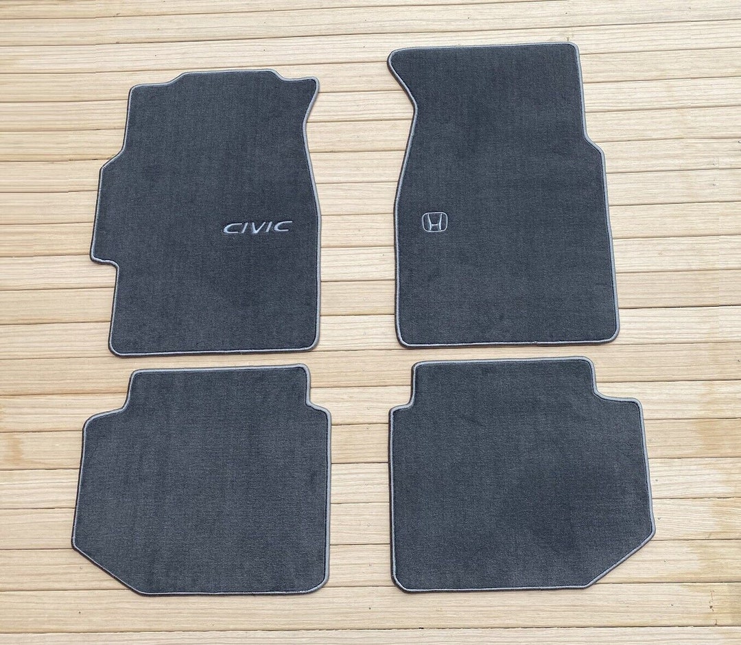 For Honda Civic Coupe Dx Ex Hx Si Velour Floor Mat Mats Carpet Gray Set ...