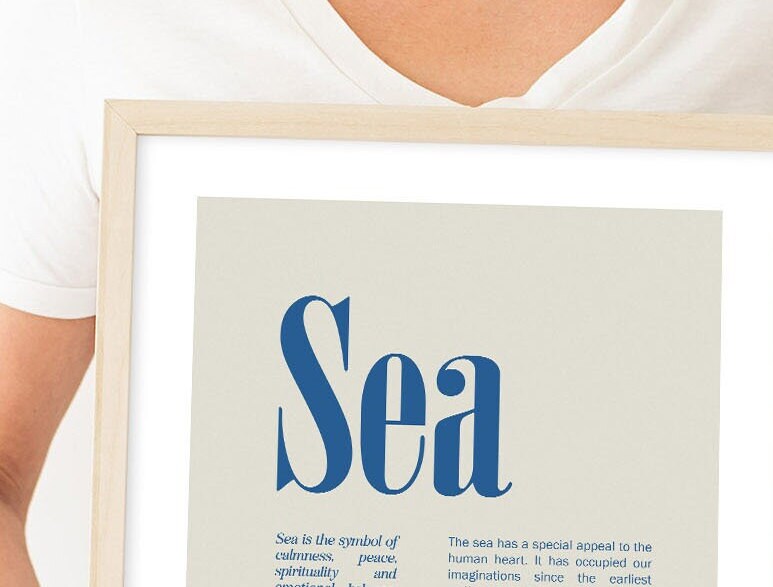 Sea Definition Beach Print Blue Art Beach House Decor Coastal Wall Art ...