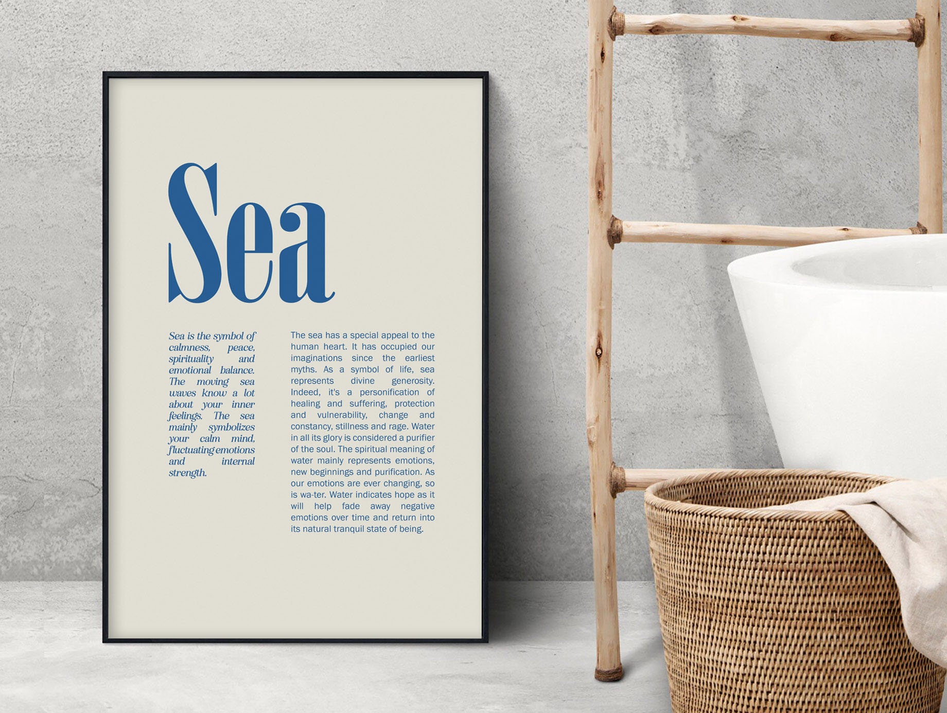 Sea Definition Print, Blue Coastal Wall Art - Etsy