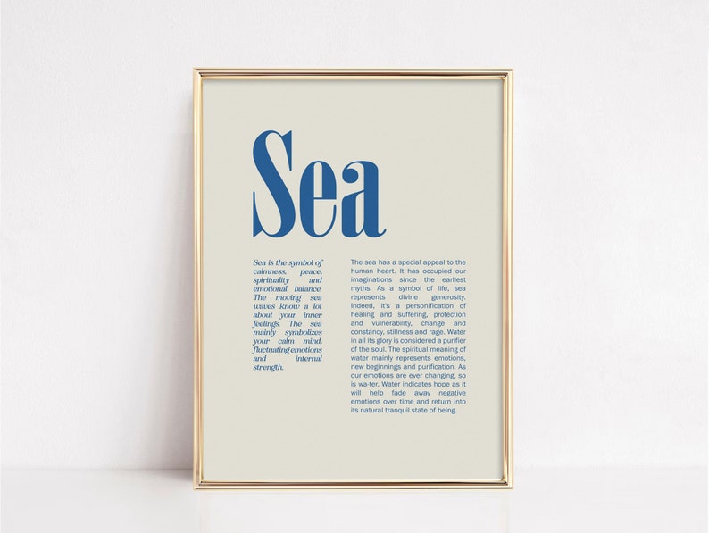 Sea Definition Beach Print Blue Art Beach House Decor Coastal Wall Art ...