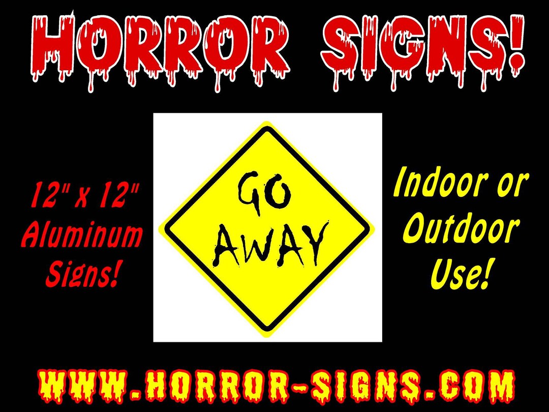 Go Away Metal Sign - Etsy