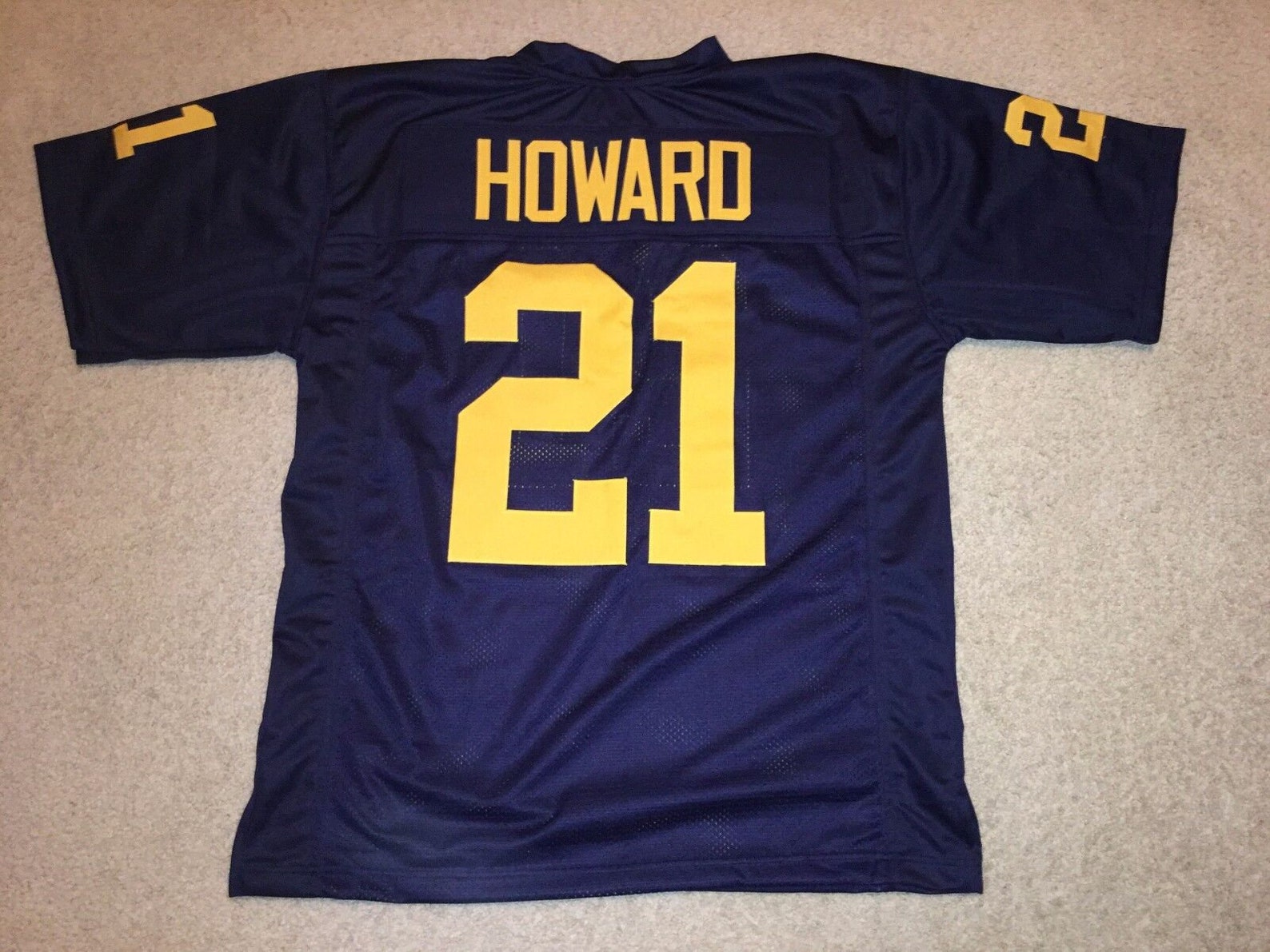 UNSIGNED CUSTOM Sewn Stitched Desmond Howard Blue Jersey - M, L, XL ...
