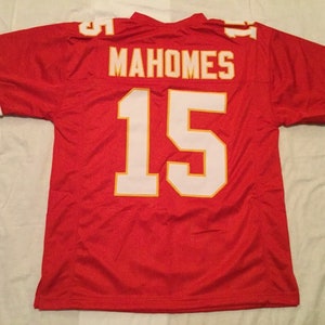 UNSIGNED CUSTOM Sewn Stitched Patrick Mahomes Red Jersey - M, L, XL ...