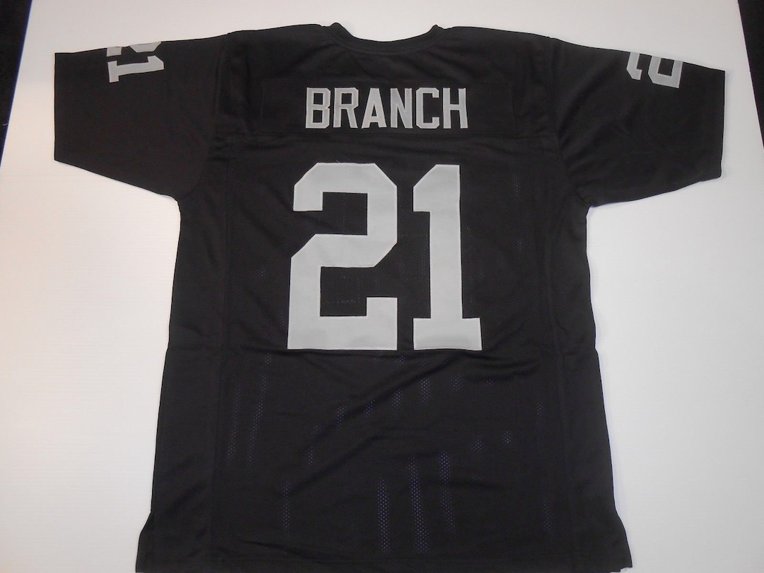 UNSIGNED CUSTOM Sewn Stitched Cliff Branch Black Jersey - M, L, XL, 2XL ...