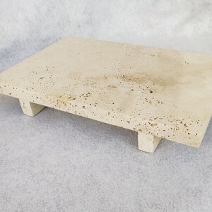 TRAVERTINE Flat Stand ,marble Riser, Rectangular Pedestal Tray ...