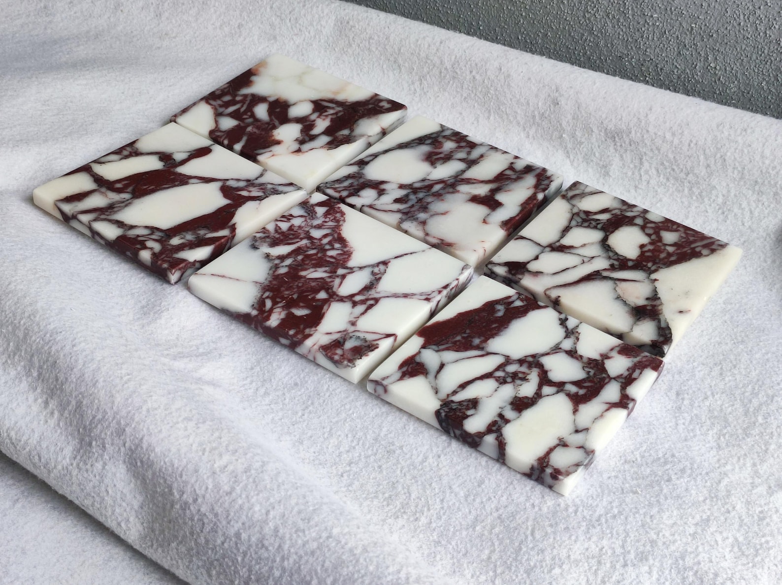 Square Coaster-viola Marble (4 and 6 Pcs ) With Cork Option. - Etsy