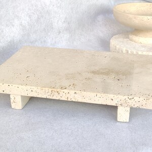 TRAVERTINE Flat Stand ,marble Riser, Rectangular Pedestal Tray ...