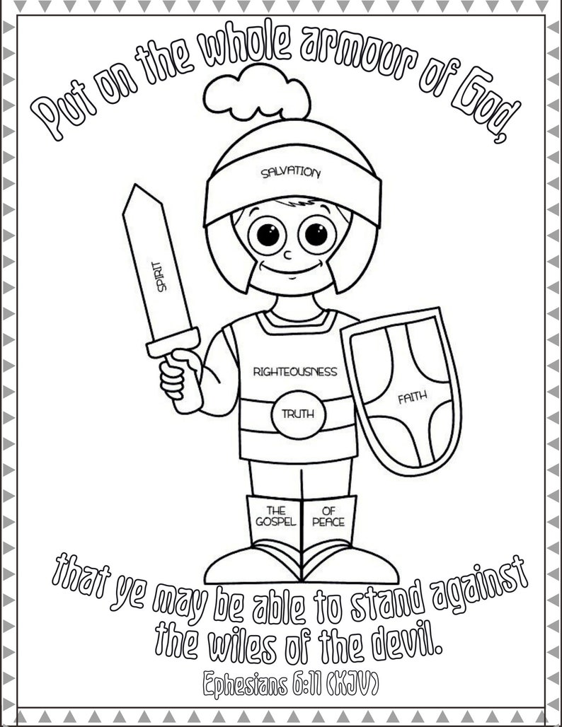 Armor of God - Coloring Pages - Etsy