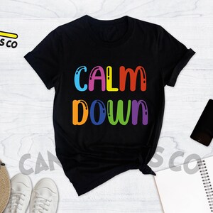 Calm Down Shirt, Relaxing Shirt, Funny Shirt, Sarcastic Gift, Sarcastic ...