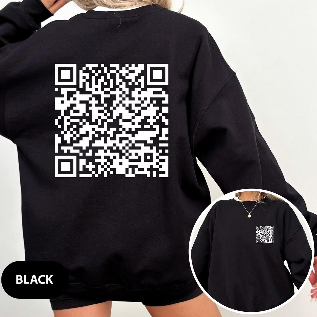 QR Code F.U Sweatshirt, Fuuny Gift for Friend, QR Code Sweater. Funny ...