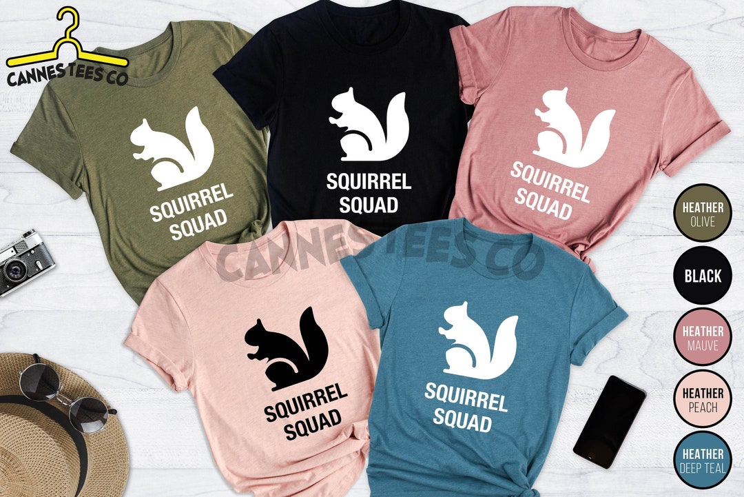 Squirrel Squad Shirt, Squirrel Gift, Nature Lover Shirt, Squirrel Shirt, Squirrel Lover Tee ...