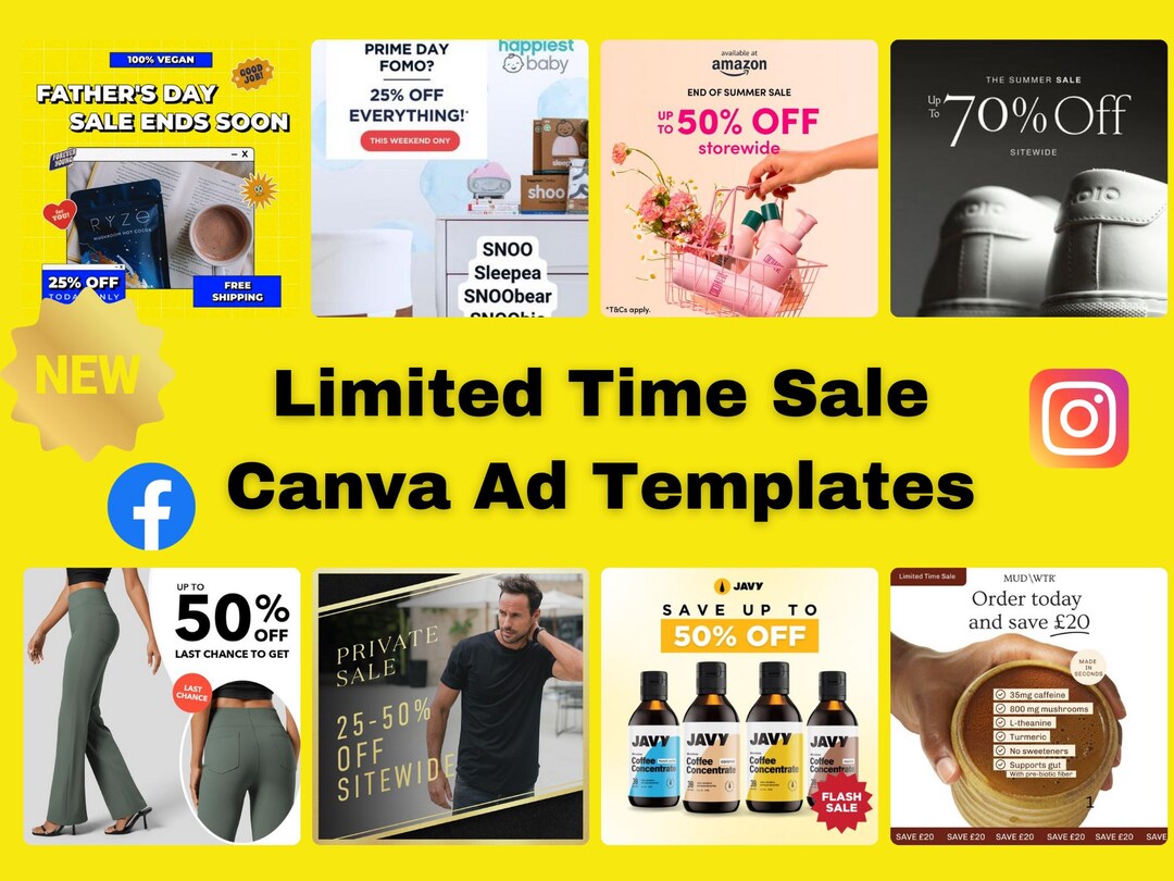 30+ Limited Time Sale Canva Ad Templates - Etsy