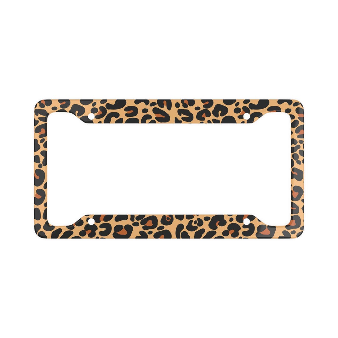 Cheetah Print License Plate Frame | Cheetah Pattern License Plate Frame ...