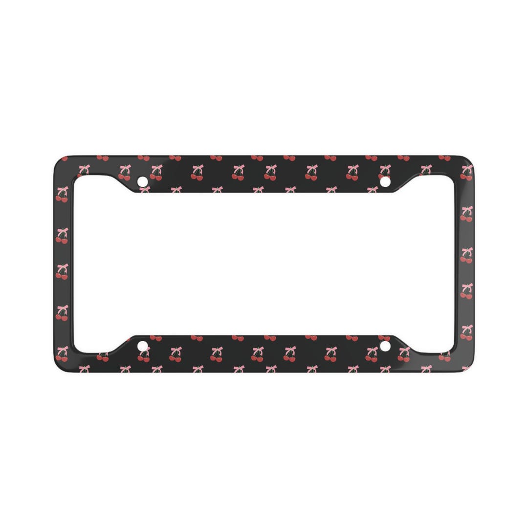 Coquette Ribbon Cherry License Plate Frame | Coquette Cherry Print ...