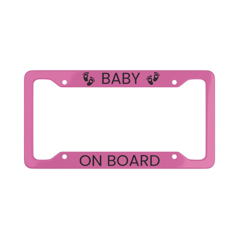Baby on Board License Plate Frame | Custom License Plate Frame | Car ...