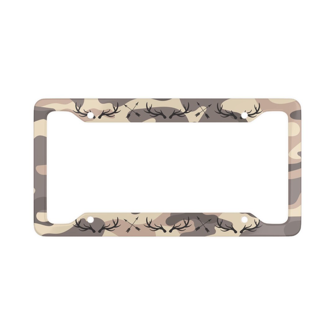 Camouflage Deer Bow Hunter License Plate Frame | Bow Hunter License ...