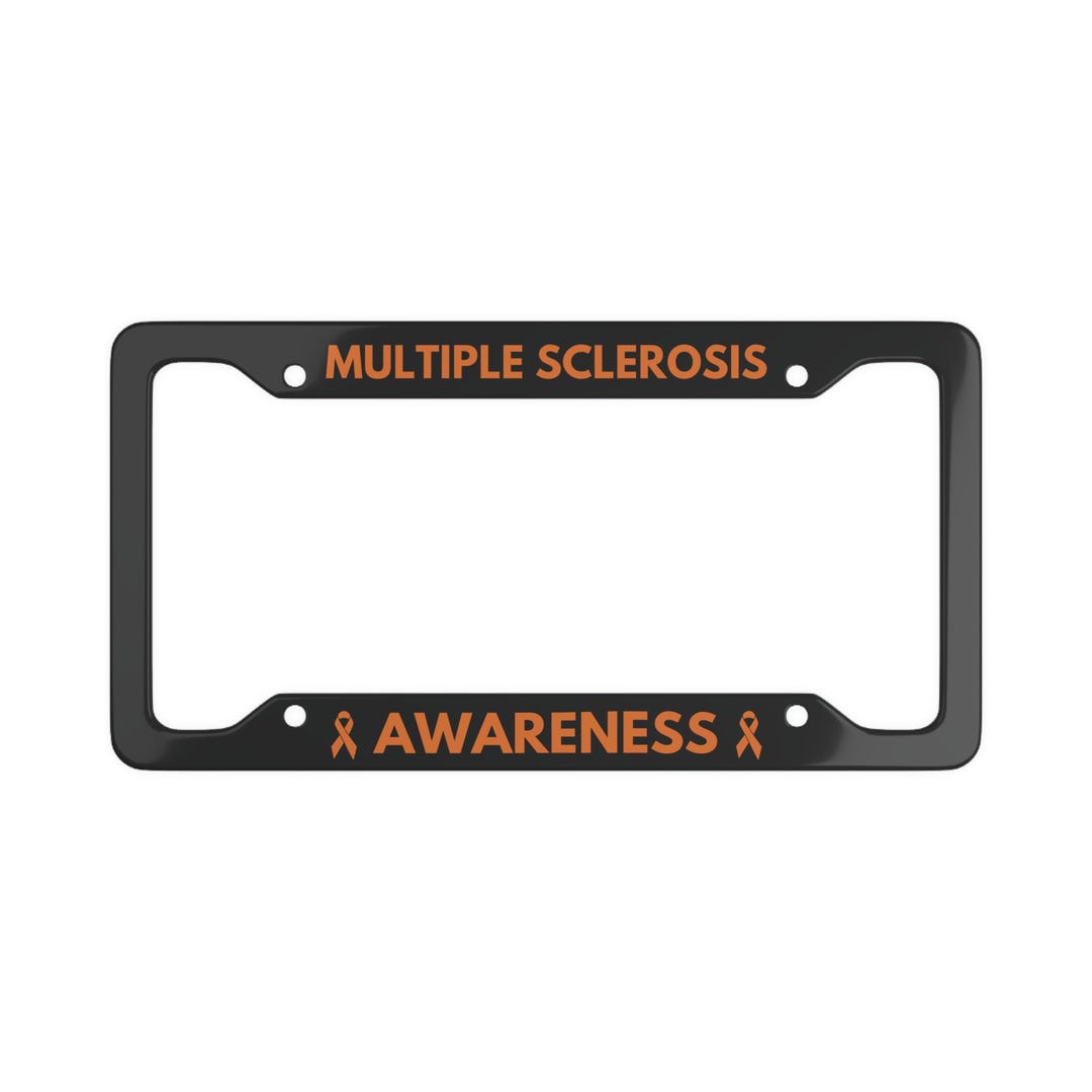 MS Awareness License Plate Frame | Multiple Sclerosis Ribbon | MS ...