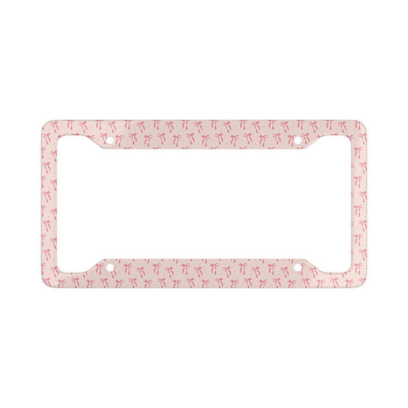 Coquette Ribbon License Plate Frame | Preppy License Plate Frame | Pink ...