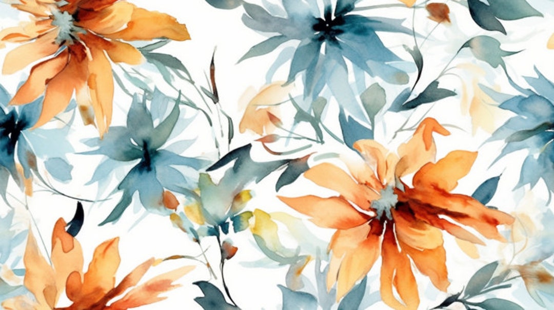 Flower Print Tile Pattern - Etsy