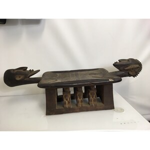 Dogon Mali Carved Wooden Marriage Bench Stool 29hx9wx8d Man Woman ...