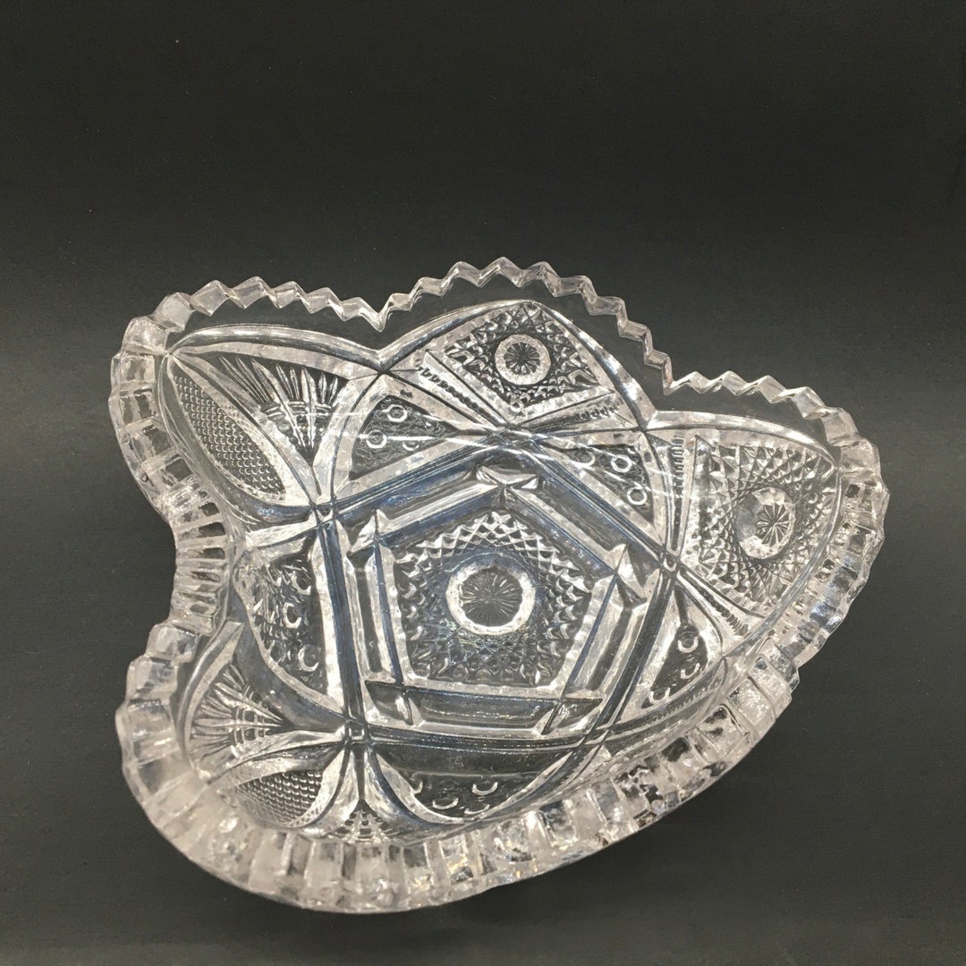Imperial Cut Glass Heart Shape Dish Bowl Small - Etsy