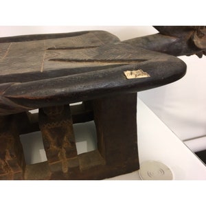 Dogon Mali Carved Wooden Marriage Bench Stool 29hx9wx8d Man Woman ...