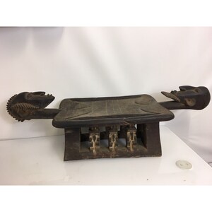 Dogon Mali Carved Wooden Marriage Bench Stool 29hx9wx8d Man Woman ...