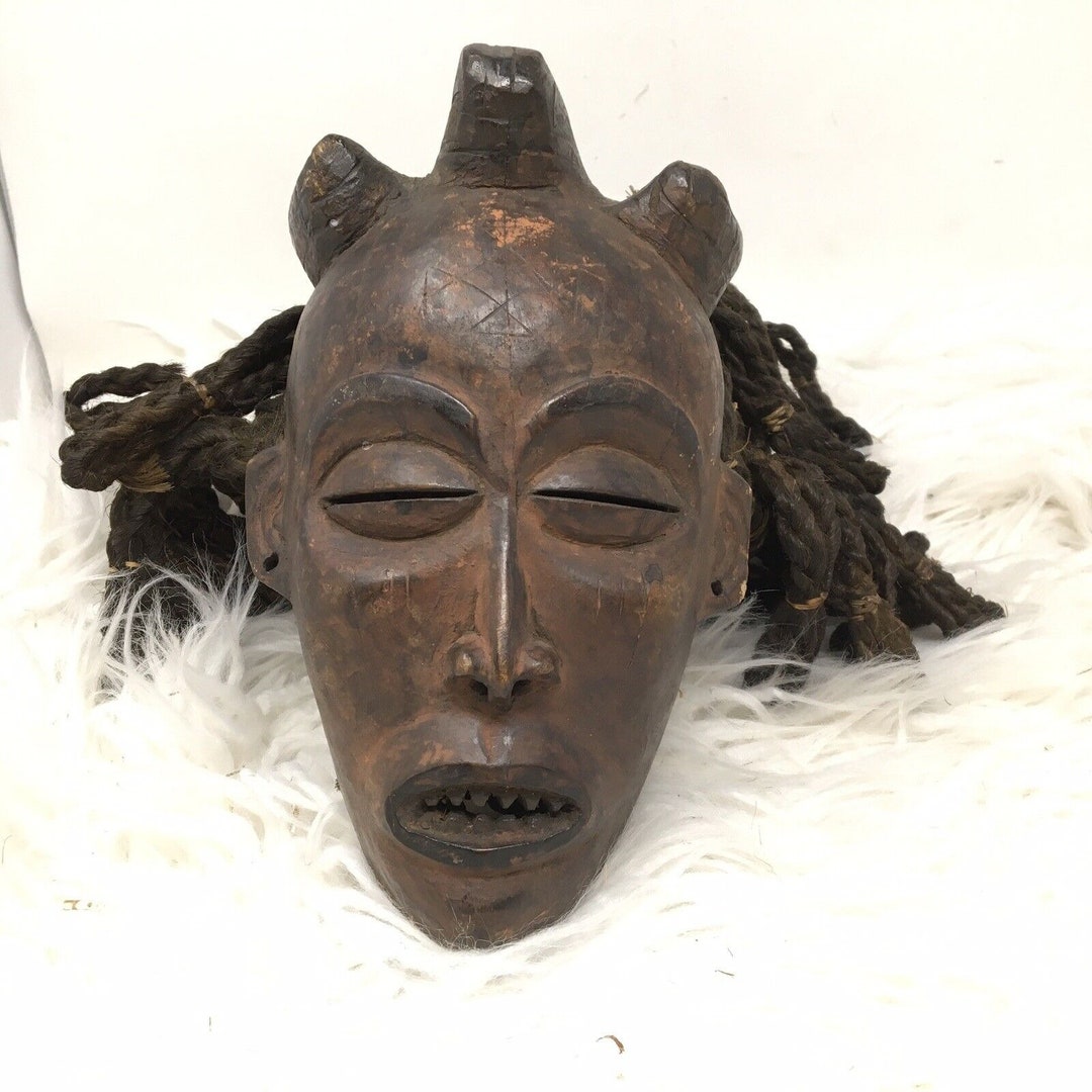 Antique African Chokwe Mask Mwana Pwo Congo African Tribal Art - Etsy