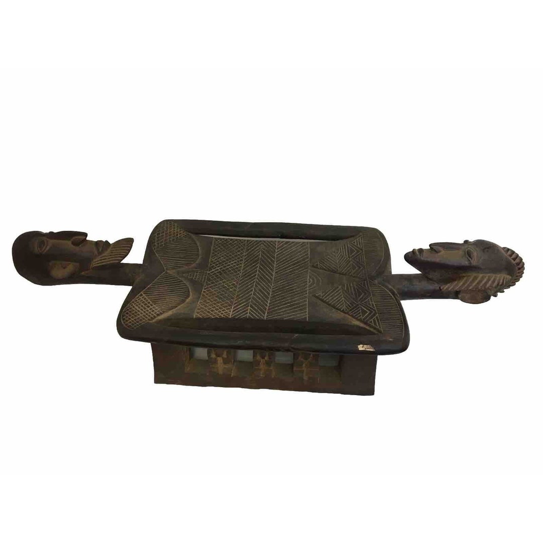 Dogon Mali Carved Wooden Marriage Bench Stool 29hx9wx8d Man Woman ...