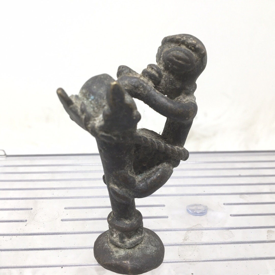 Antique African Dogon Tribe Cast Bronze Figure Early 1900s Man Climbing ...