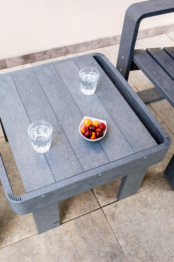 Square Coffee Table in Recycled Plastic Etsy