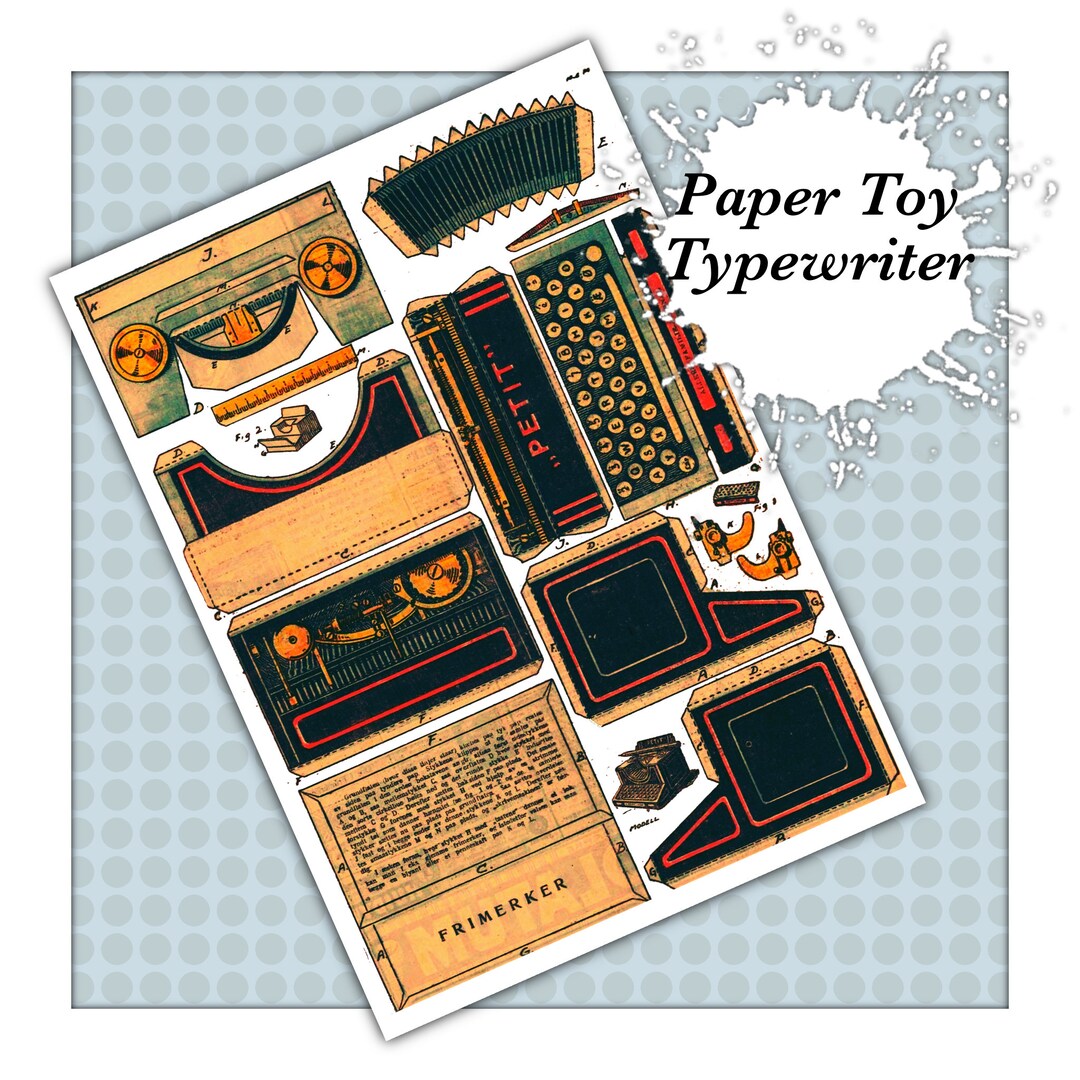 Antique Vintage Paper Toy Construction Digital Download Template, Make ...