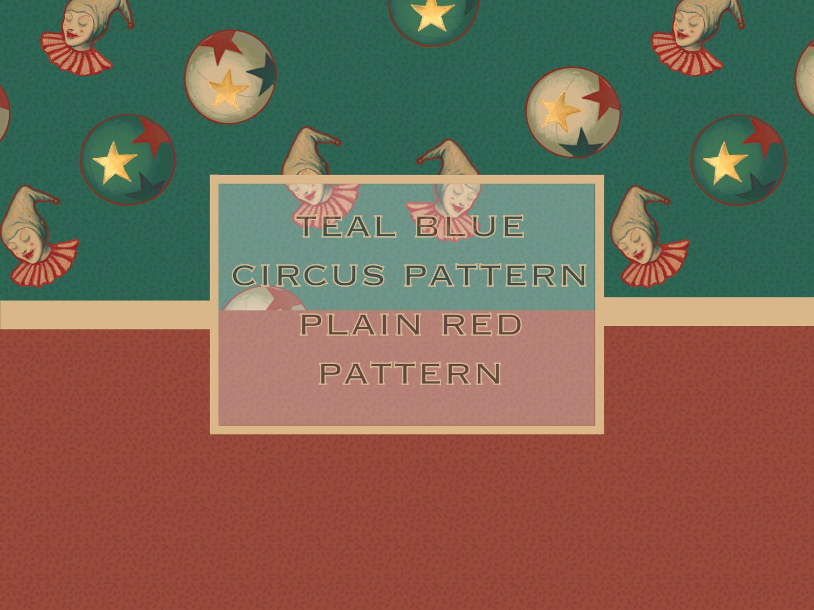 11 Circus Patterns, in 4 Different Colours, With Clowns, Circus Balls ...