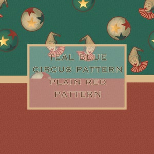 11 Circus Patterns, in 4 Different Colours, With Clowns, Circus Balls ...