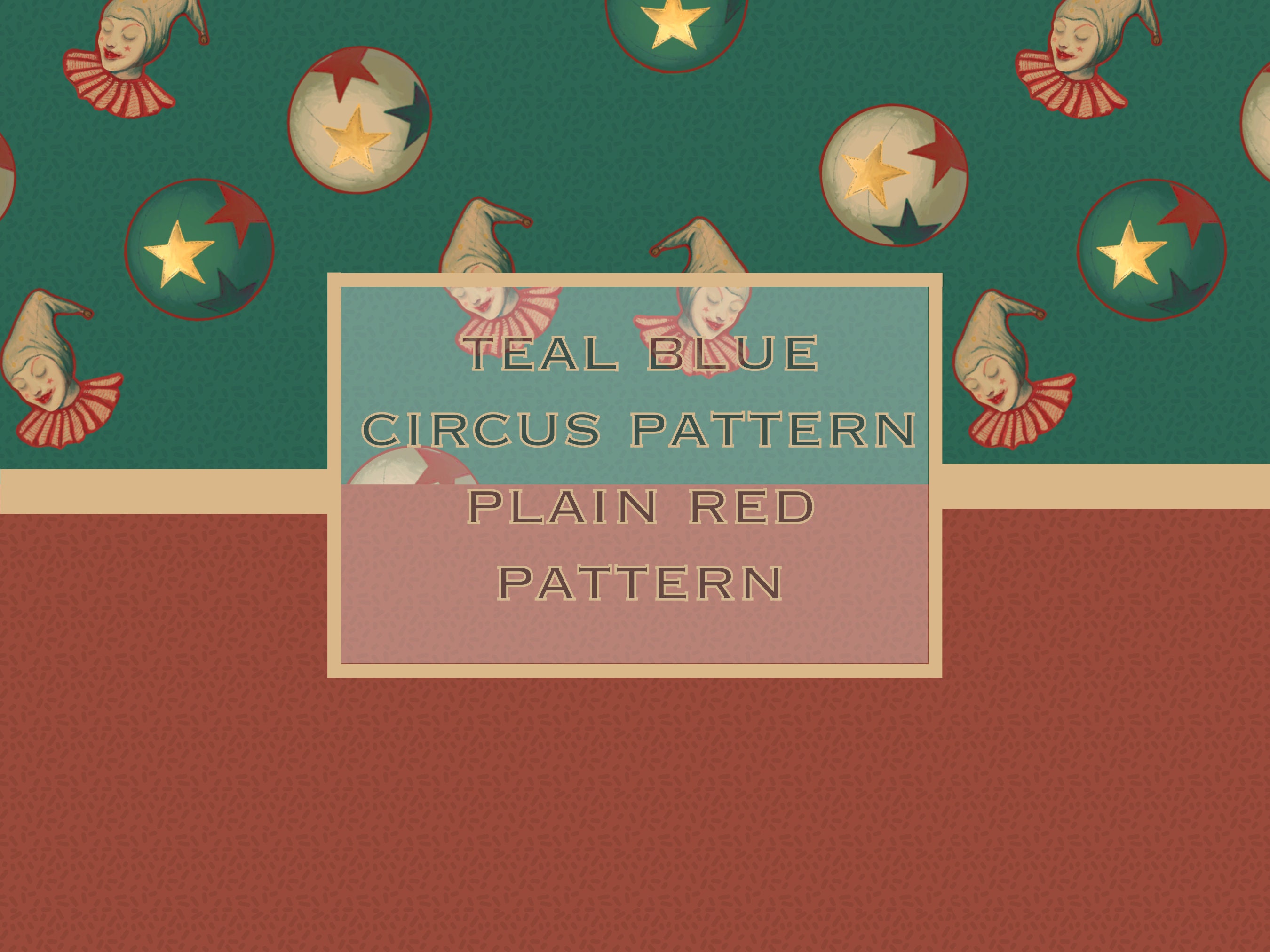 11 Circus Patterns, in 4 Different Colours, With Clowns, Circus Balls ...