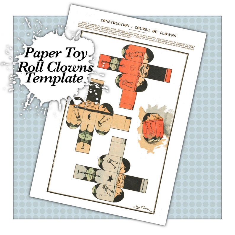 Antique Vintage Paper Toy Construction Digital Download Template ...