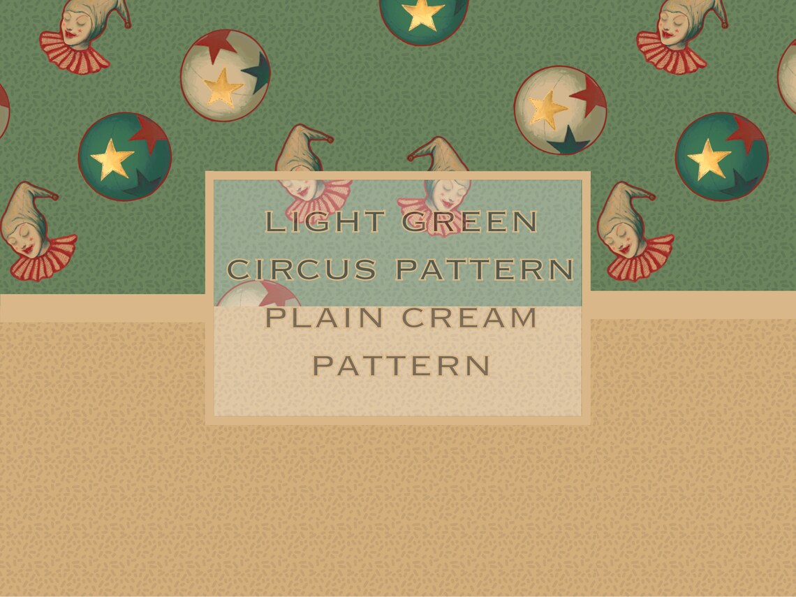 11 Circus Patterns, in 4 Different Colours, With Clowns, Circus Balls ...