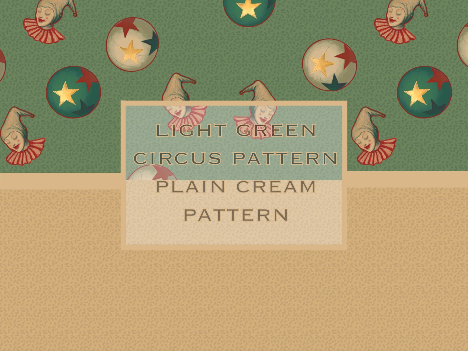 11 Circus Patterns, in 4 Different Colours, With Clowns, Circus Balls ...