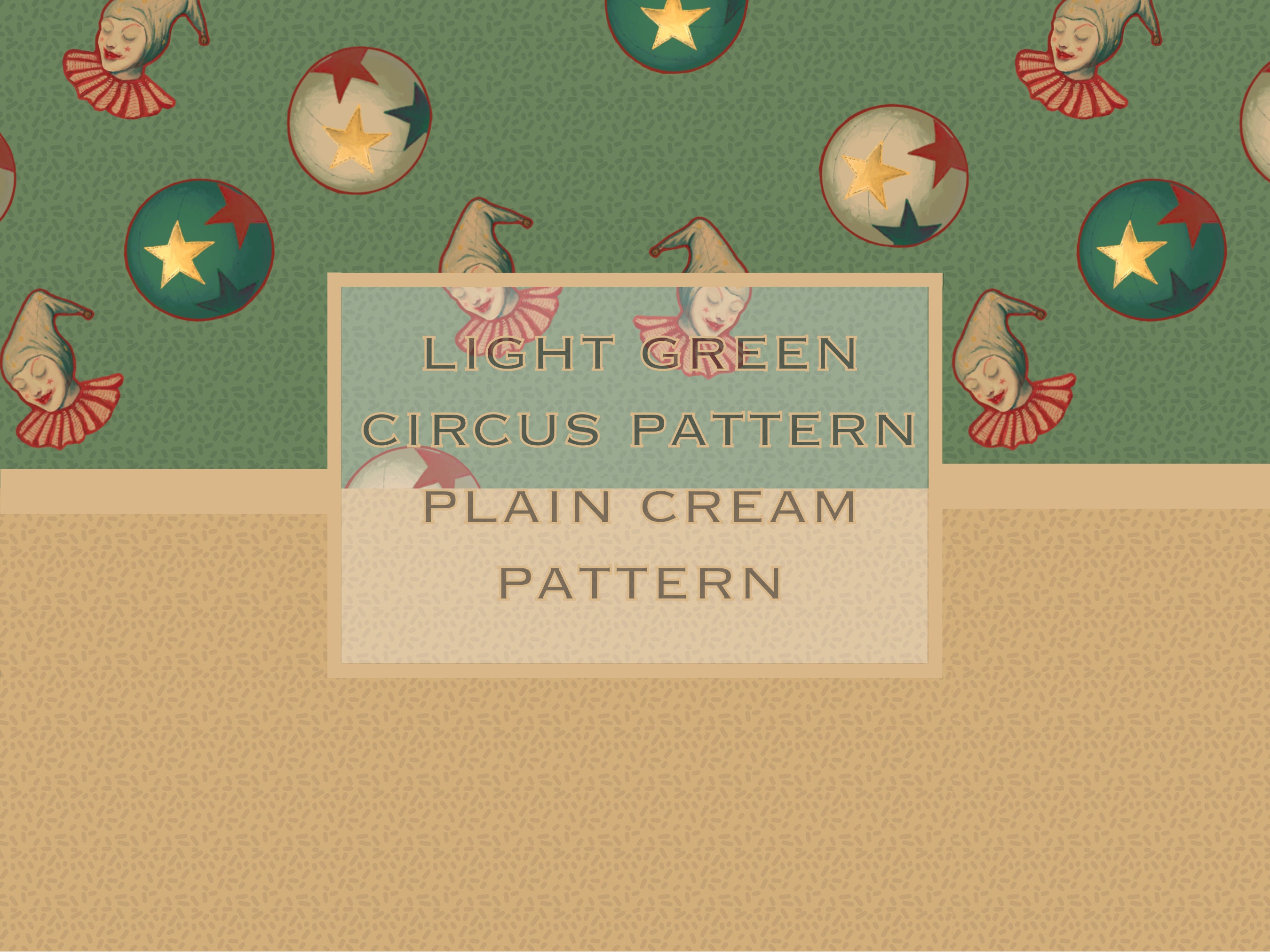 11 Circus Patterns, in 4 Different Colours, With Clowns, Circus Balls, Diamond Squares, and ...