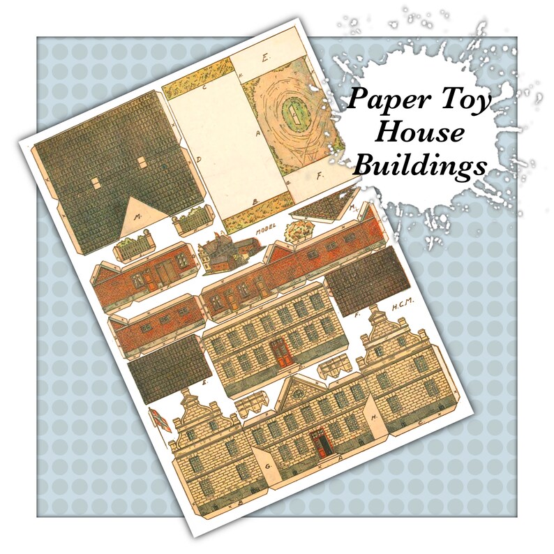 Antique Vintage Paper Toy Construction Digital Download Template, Cut ...
