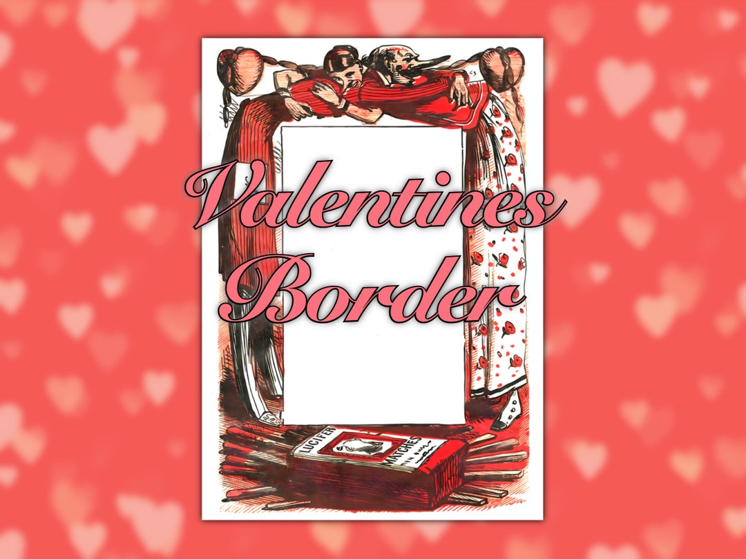Vintage Paper Valentines Borders for Romantic Poems Letters - Etsy