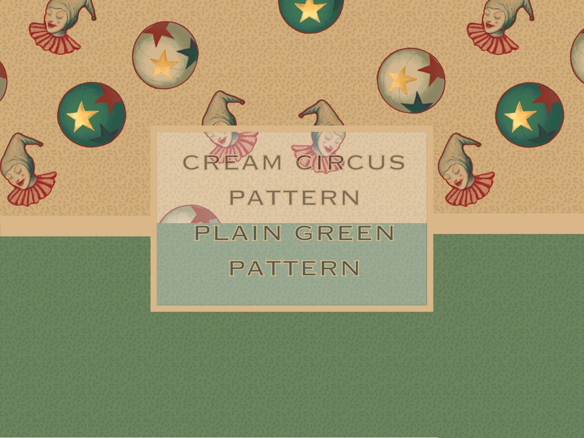 11 Circus Patterns, in 4 Different Colours, With Clowns, Circus Balls ...