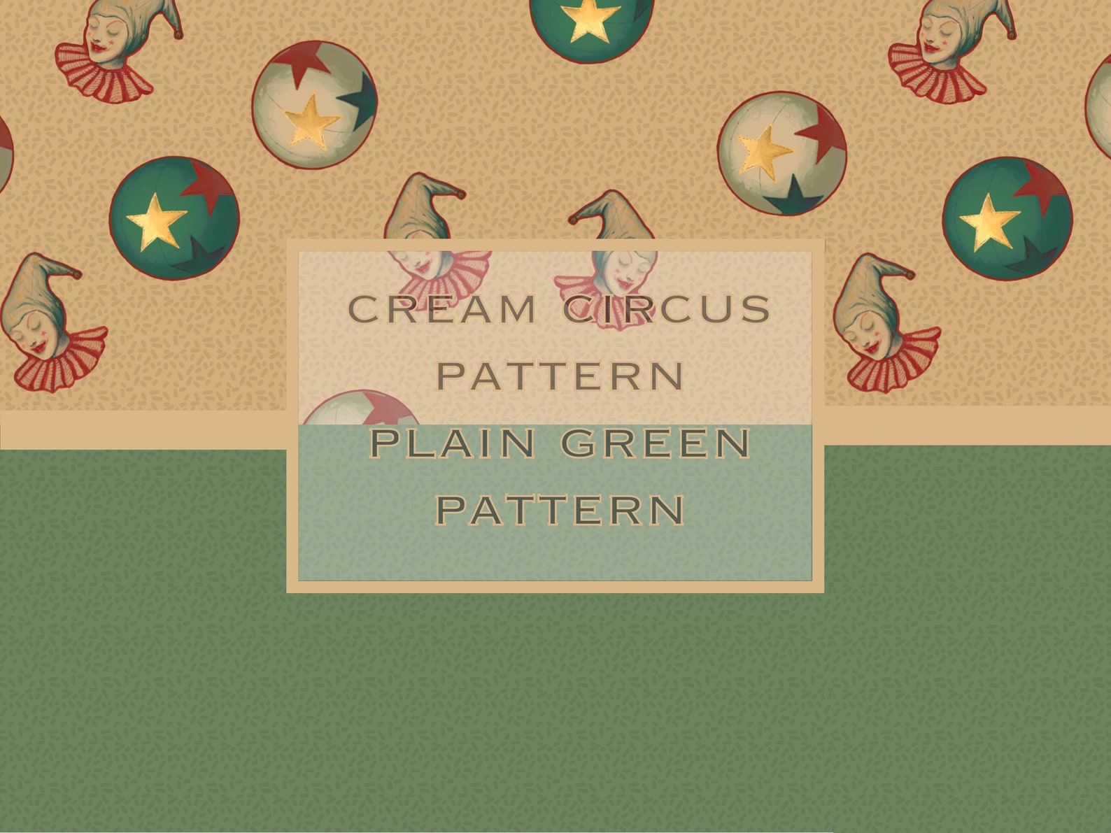 11 Circus Patterns, in 4 Different Colours, With Clowns, Circus Balls ...