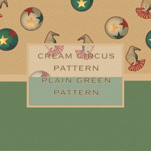11 Circus Patterns, in 4 Different Colours, With Clowns, Circus Balls ...