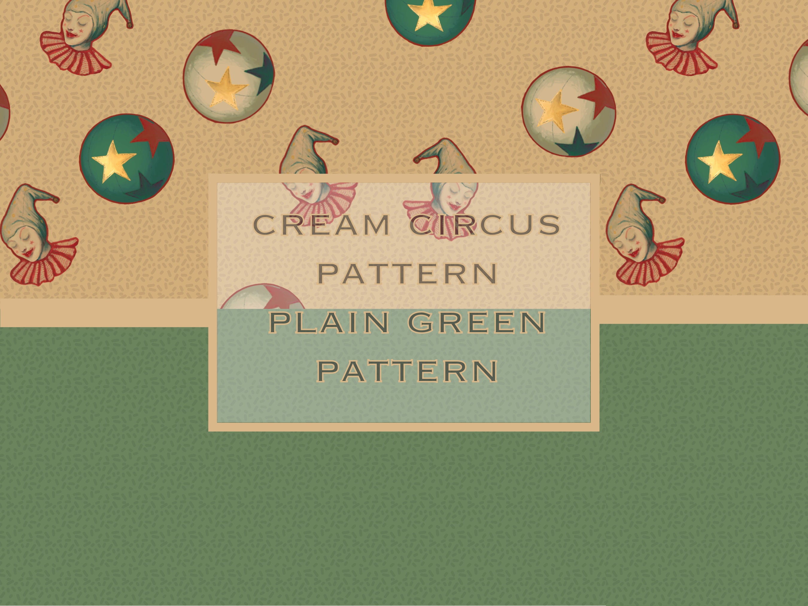 11 Circus Patterns, in 4 Different Colours, With Clowns, Circus Balls ...