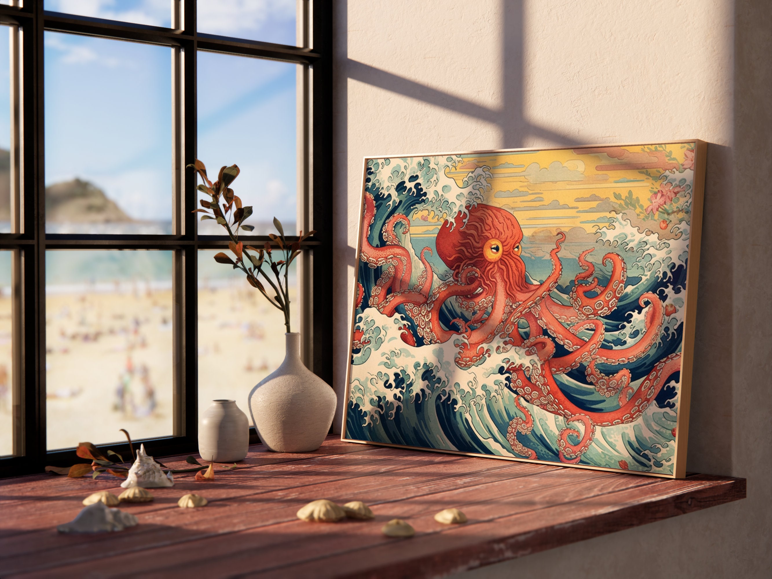 Octopus Print Nautical Home Decor Octopus Wall Art Octopus Poster ...