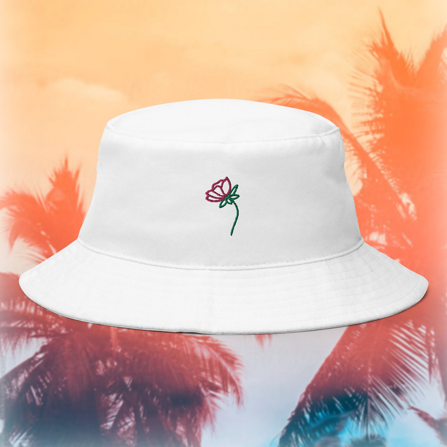 Rose Rave Bucket Hat Summer Fashion Hat Festival Style Bucket Hat - Etsy