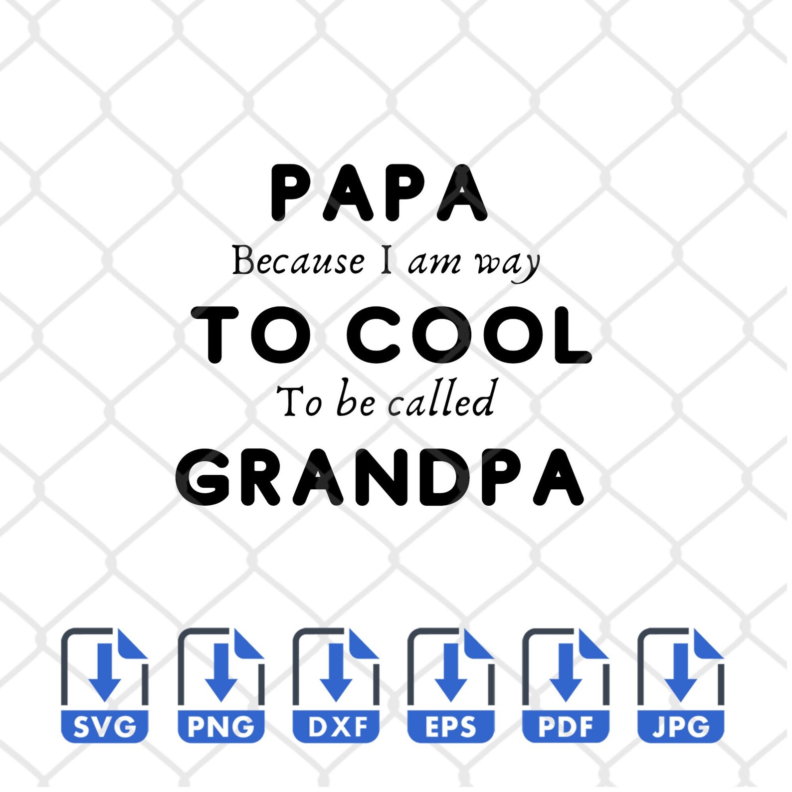 Papa Not Grpa SVG Digital Cut File Cricut Maker Silhouette - Etsy